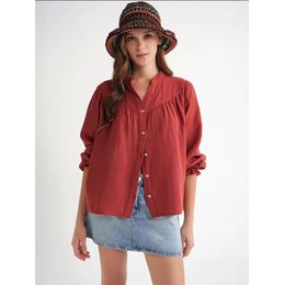 Mixray Bluse Damen Gr&ouml;&szlig;e M rostrot
