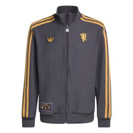 adidas originals Jacke 'Manchester United Terrace Icons' Jungen Gr&ouml;&szlig;e 140 hellorange / schwarz