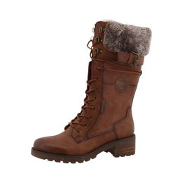 Mustang Schn&uuml;rstiefel Damen Gr&ouml;&szlig;e 38 braun / braunmeliert Winterschuhe