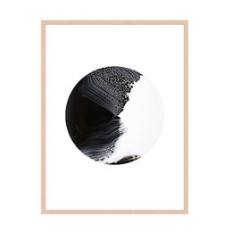 Liv Corday Bild 'Abstract Moon' Herren Gr&ouml;&szlig;e 70x90 braun / schwarz / wei&szlig;