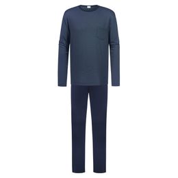 Mey Pyjama lang 'Bennison' Herren Gr&ouml;&szlig;e M blau