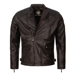 Rock Creek Lederjacke Herren Gr&ouml;&szlig;e M dunkelbraun