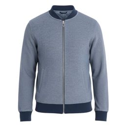 Ombre Sweatjacke 'OM-SSZP-0238' Herren Gr&ouml;&szlig;e M opal / dunkelblau