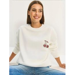 Bianco Lucci Sweatshirt Damen Gr&ouml;&szlig;e L rot / silber / wei&szlig;