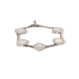 Eternal Armband 'Perlmutt Clover' Herren Gr&ouml;&szlig;e 17 / 20 cm silber