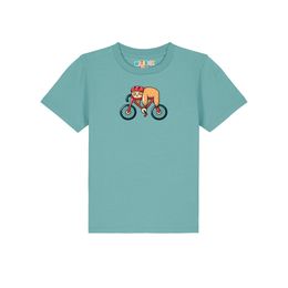 Watabout.kids T-Shirt 'Sloth' Jungen Gr&ouml;&szlig;e 98/104 t&uuml;rkis / mischfarben