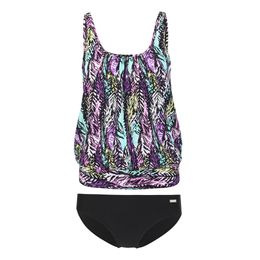 Lascana Tankini Damen Gr&ouml;&szlig;e M t&uuml;rkis / gelb / lila / schwarz
