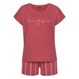 Vivance Pyjama 'Dreams' Damen Gr&ouml;&szlig;e L/XL pink / wei&szlig; Winterkleid