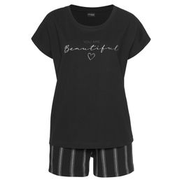 Vivance Pyjama Damen Gr&ouml;&szlig;e M grau / schwarz Winterkleid