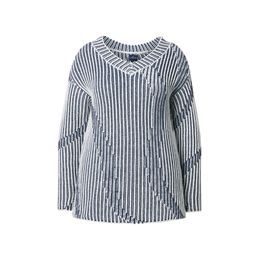 Lauras&oslash;n Pullover Damen Gr&ouml;&szlig;e L/XL marine / wei&szlig;