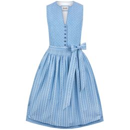 Stockerpoint Dirndl 'Fina' Damen Gr&ouml;&szlig;e 38 neonblau / wei&szlig;