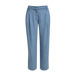 Milano Italy Bundfaltenhose Wide Leg Damen Gr&ouml;&szlig;e 44 blau