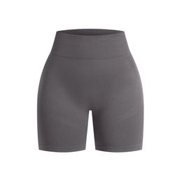 Smilodox Maria Solid Shorts Scrunch Seamless Damen Gr&ouml;&szlig;e S grau