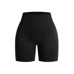 Smilodox Maria Solid Shorts Scrunch Seamless Damen Gr&ouml;&szlig;e M schwarz