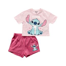 Disney Schlafanzug 'Lilo & Stitch' Jungen Gr&ouml;&szlig;e 92 hellblau / mauve / rosa / dunkelpink