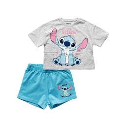 Disney Schlafanzug 'Lio & Stitch' Jungen Gr&ouml;&szlig;e 92 blau / hellblau / grau / hellpink