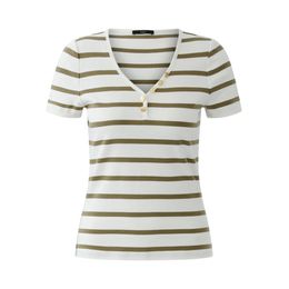 Oui T-Shirt Damen Gr&ouml;&szlig;e L gr&uuml;nmeliert / naturwei&szlig;