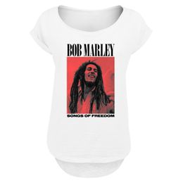 F4NT4STIC Shirt 'Bob Marley Songs Of Freedom Reggae Music' Damen Gr&ouml;&szlig;e XXL pastellrot / schwarz / wei&szlig;