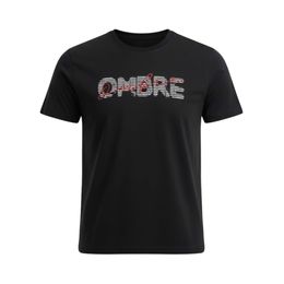 Ombre T-Shirt Herren Gr&ouml;&szlig;e M rot / schwarz / wei&szlig;