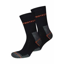 Sympatico Socken Herren Gr&ouml;&szlig;e 39/42 graumeliert / neonorange / schwarz