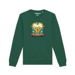 Watapparel Sweatshirt ' Hippies Bus ' Herren Gr&ouml;&szlig;e 5XL dunkelgr&uuml;n / mischfarben