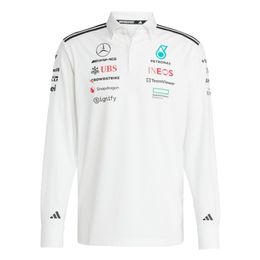 adidas Performance Sportshirt 'MERCEDES - AMG PETRONAS FORMULA ONE TEAM POLO LONG' Herren Gr&ouml;&szlig;e S wei&szlig;