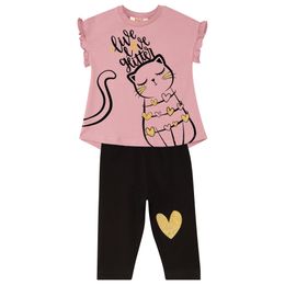 Denokids Set 'Love Cats' M&auml;dchen Gr&ouml;&szlig;e 140 altrosa