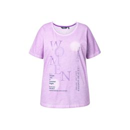 Ulla Popken Shirt Damen Gr&ouml;&szlig;e L/XL pastelllila / wei&szlig;
