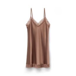 Intimissimi Silk Slip with Lace Damen Gr&ouml;&szlig;e XL braun