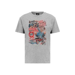 Oldskull T-Shirt 'Xtreme Retro Rock Skull Graphic' Herren Gr&ouml;&szlig;e L grau