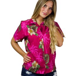 King Kameha Bluse 'Small Flower' Damen Gr&ouml;&szlig;e XS magenta