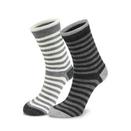 Normani Socken M&auml;dchen Gr&ouml;&szlig;e 27/30.5 grau / wei&szlig;