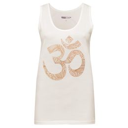 YOGISTAR.COM Sporttop Damen Gr&ouml;&szlig;e XL gold / wei&szlig;