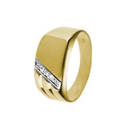 Lucardi Ring 'Klassisch' Herren Gr&ouml;&szlig;e 69 gold / silber