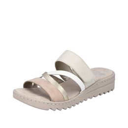 Rieker Pantolette Damen Gr&ouml;&szlig;e 42 gold / ros&eacute; / wei&szlig; / offwhite