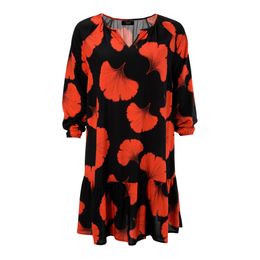 Aniston Sommerkleid Damen Gr&ouml;&szlig;e 50 orangerot / schwarz