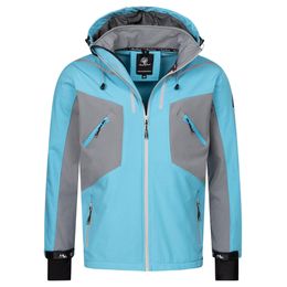 Rock Creek Outdoorjacke Herren Gr&ouml;&szlig;e XXL t&uuml;rkis / grau / schwarz