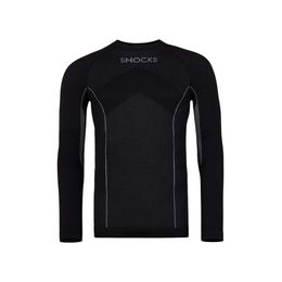 SNOCKS Base Layer Herren Gr&ouml;&szlig;e XL hellgrau / schwarz