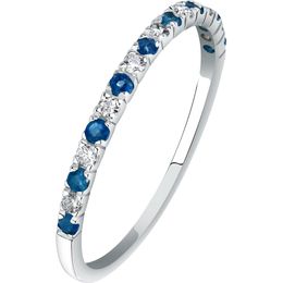 Christ Ring Damen Gr&ouml;&szlig;e 58 blau / silber / wei&szlig;