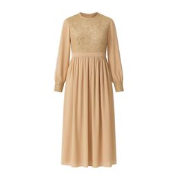 Modamihram Kleid Damen Gr&ouml;&szlig;e 48 beige / gold Winterkleid