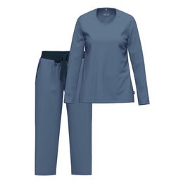 Ammann Pyjama 'Night & Home' Damen Gr&ouml;&szlig;e S blau Winterkleid
