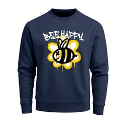 Neverless Sweatshirt 'Bee Happy' Herren Gr&ouml;&szlig;e M navy