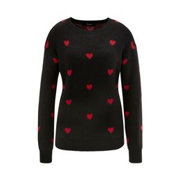 Aniston Casual Pullover Damen Gr&ouml;&szlig;e L rot / schwarz
