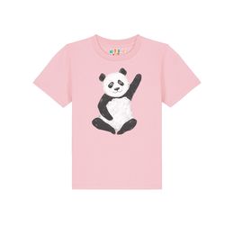 Watabout.kids T-Shirt 'Panda' Jungen Gr&ouml;&szlig;e 122/128 hellgrau / rosa / schwarz
