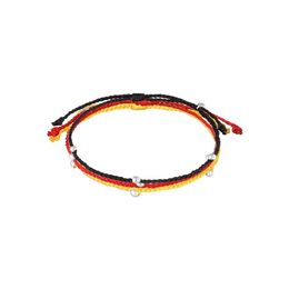 Elli Armband Damen Gr&ouml;&szlig;e 16 gelb / feuerrot / schwarz / silber