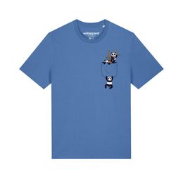 Watapparel T-Shirt ' Pocket Pandas ' Herren Gr&ouml;&szlig;e XS hellblau / mischfarben