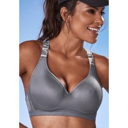 active by Lascana Lascana Active Sport-BH Damen Gr&ouml;&szlig;e XS graphit / wei&szlig;