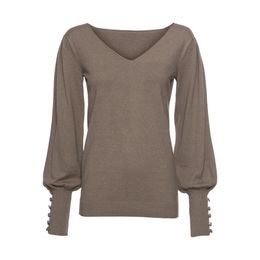 Laura Scott Pullover Damen Gr&ouml;&szlig;e 4XL taupe