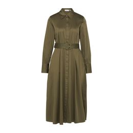 comma, COMMA Blusenkleid Damen Gr&ouml;&szlig;e 34 khaki Winterkleid