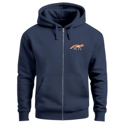 Neverless Sweatjacke 'Fuchs Polygon' Herren Gr&ouml;&szlig;e XXXL navy